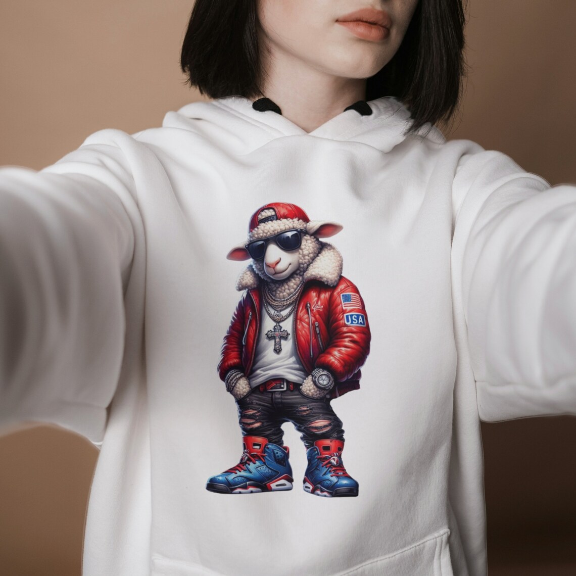 Gangster Sheep Urban USA Sheep Urban Trap Designs Wacky Fan Art Instant ...