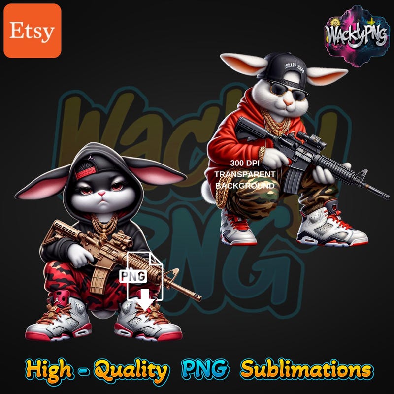 Gangsta Rabbit - Etsy