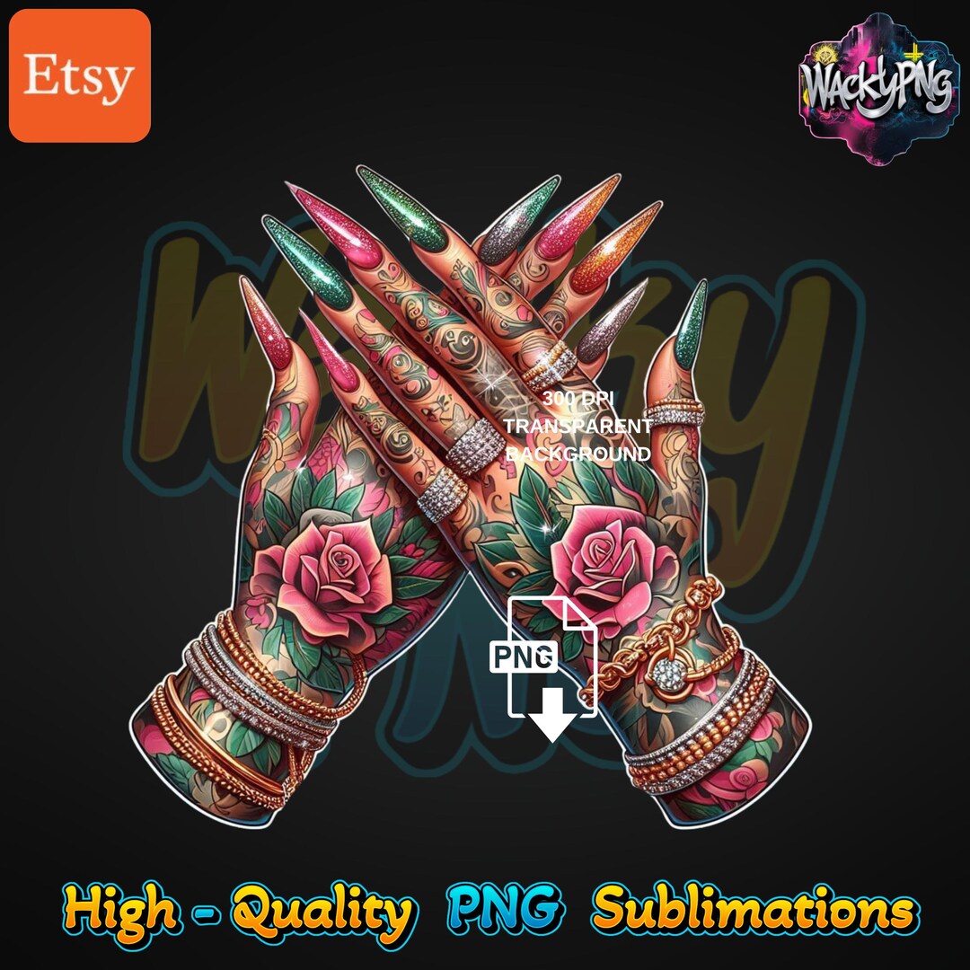 Gangster Female hand | Urban Trap Designs | Wacky Fan Art | Instant Digital Download ...