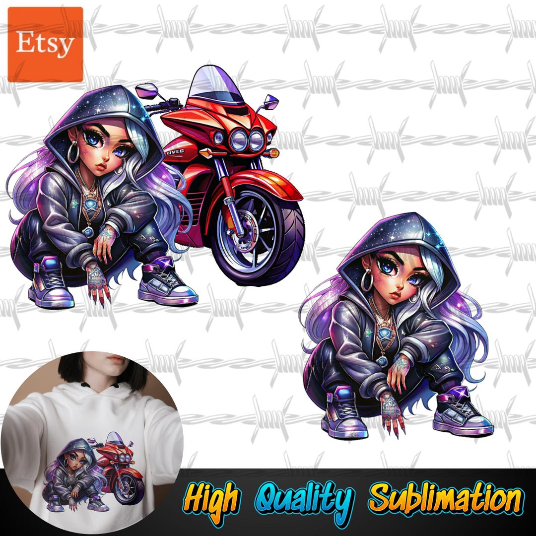 Gangster Biker Girl Urban Girl Designs Biker Trap Designs Wacky Fan Art ...