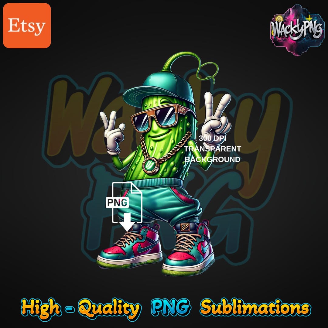 Urban Cucumber Pickle | Gangster Pickle Png | Urban Trap Designs ...