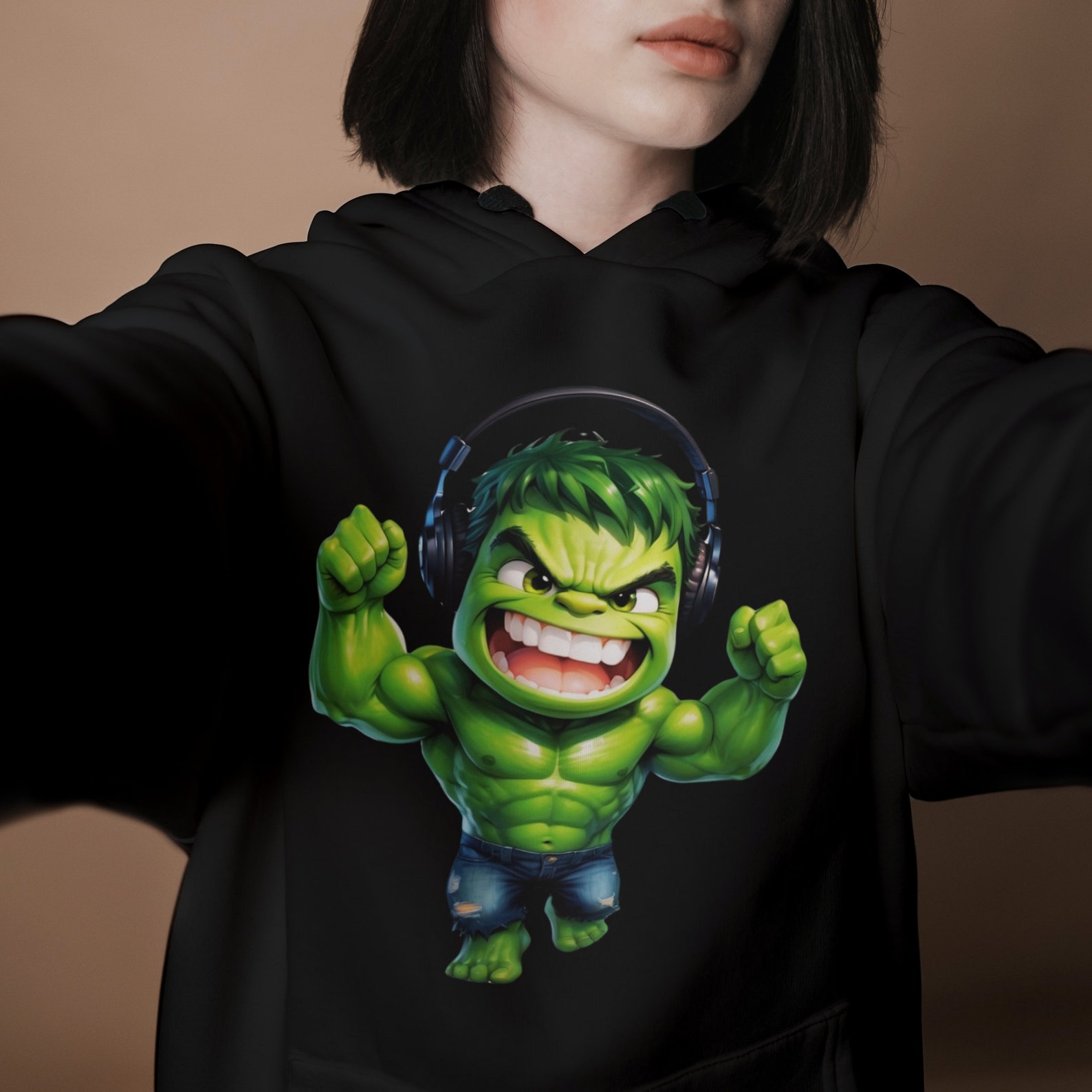 Urban Tiny Hulk | Tiny Hulk Designs | Fantasy Fan Art | Instant Digital ...