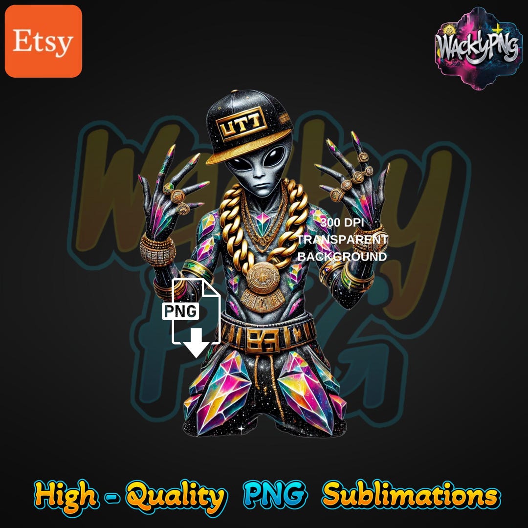 Urban Alien Png | Hiphop Alien Png Design | Urban Trap Designs | Wacky ...