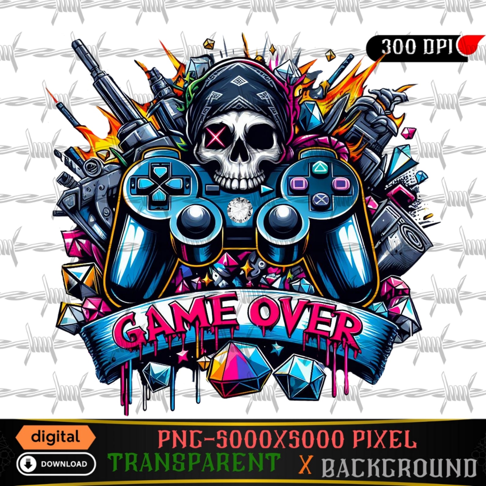 Game Over Designs Gamer Designs Urban Trap Designs Wacky Fan Art ...