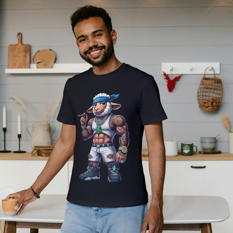 Gangster Sheep Muscular Sheep Urban Trap Designs Wacky Fan Art Instant ...