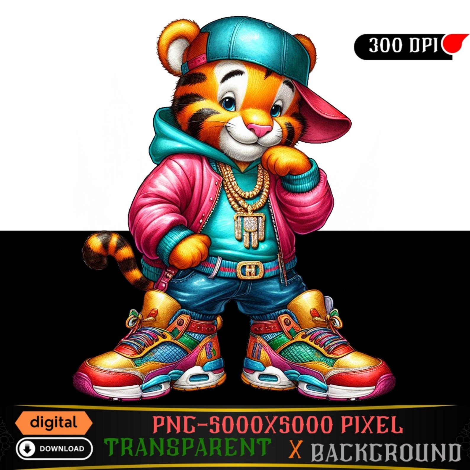 Cute Gangster Tiger Urban Tiger Urban Trap Designs Wacky Fan Art ...