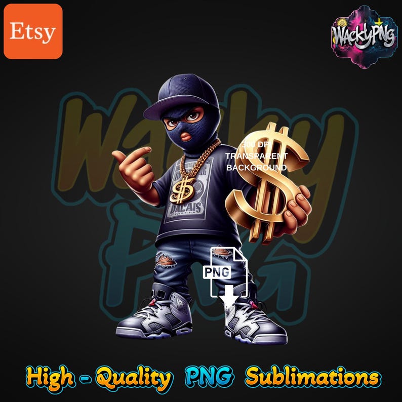 Gangster Kid PNG: Urban Streetwear Design (digital Download) - Etsy