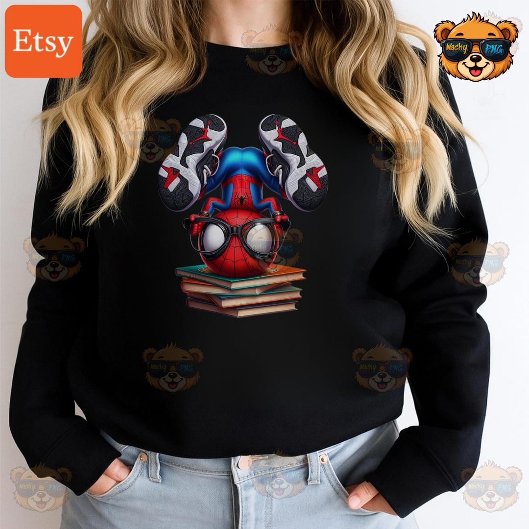 Reading Book Spidey PNG, Tiny Spider Hero Clipart, Funny Chibi ...