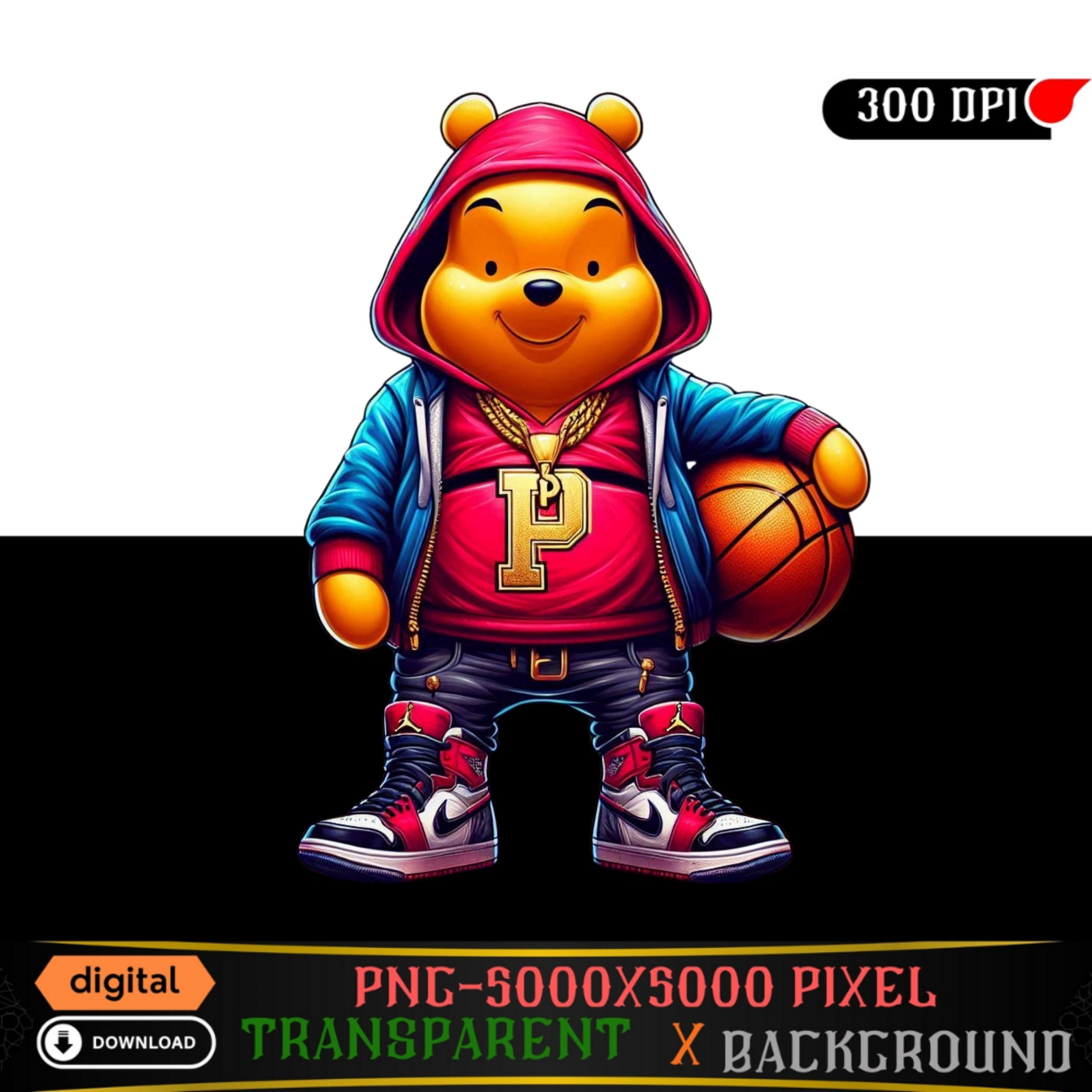 Gangster Pooh Urban Pooh Wacky Fan Art Urban Trap Designs Instant ...