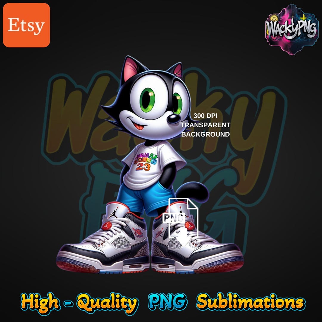 Gangster Felix, Urban Felix Cat - Bold Streetwear Aesthetic Digital ...