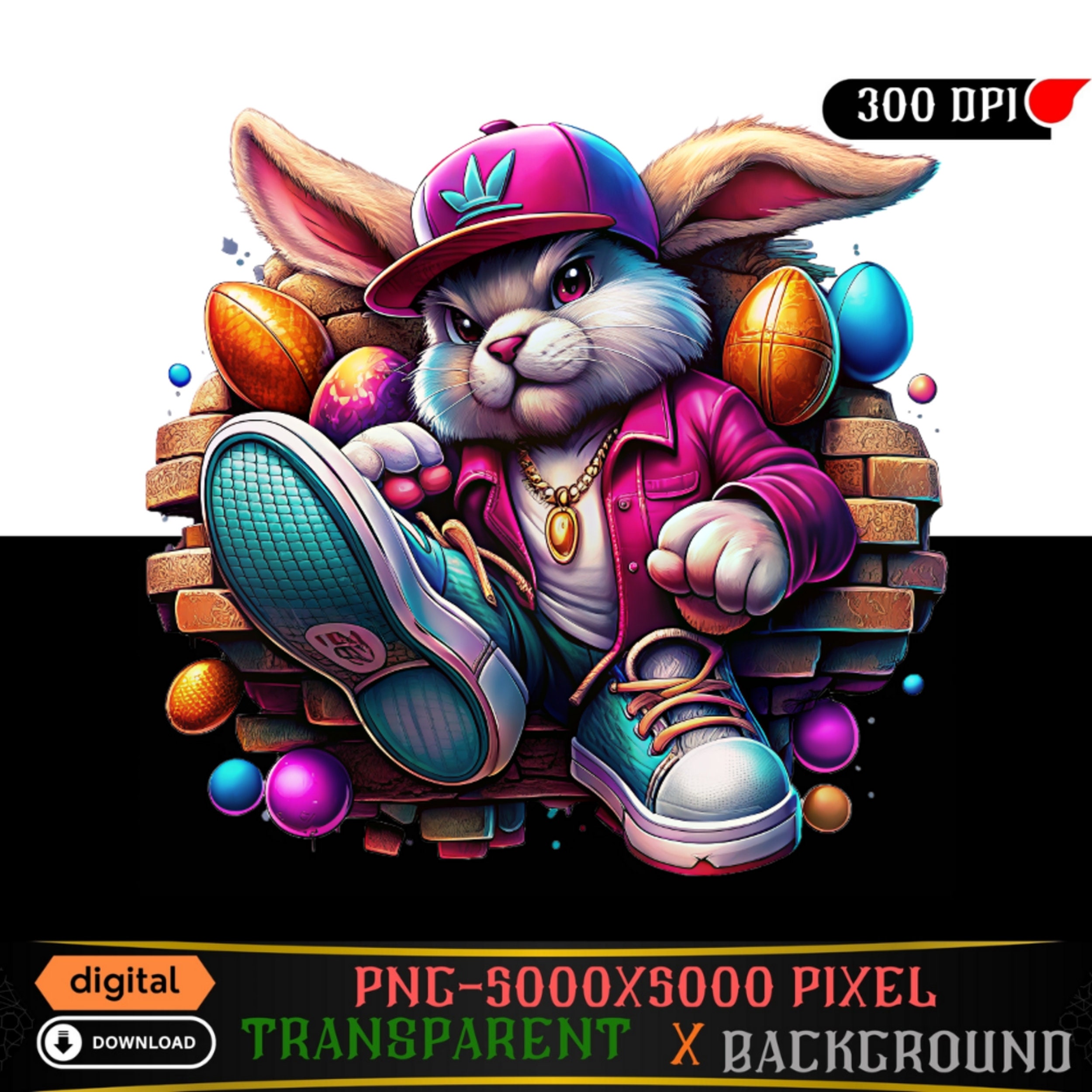 Gangster Bunny Urban Easter Png Easter Bunny Wacky Fan Art Instant ...