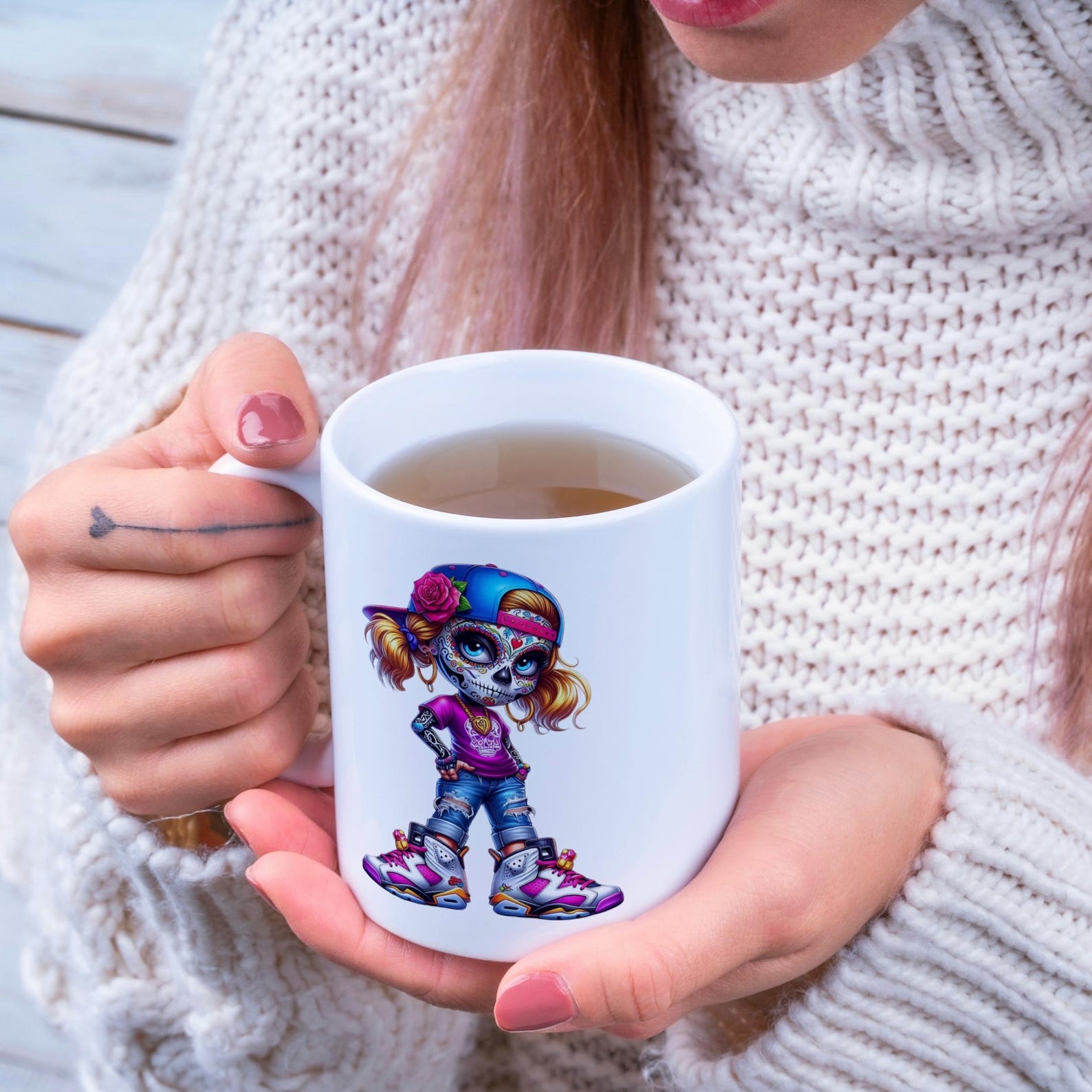 Grumpy Skeleton Grumpy Girl Urban Trap Designs Fantasy Fan Art Instant ...