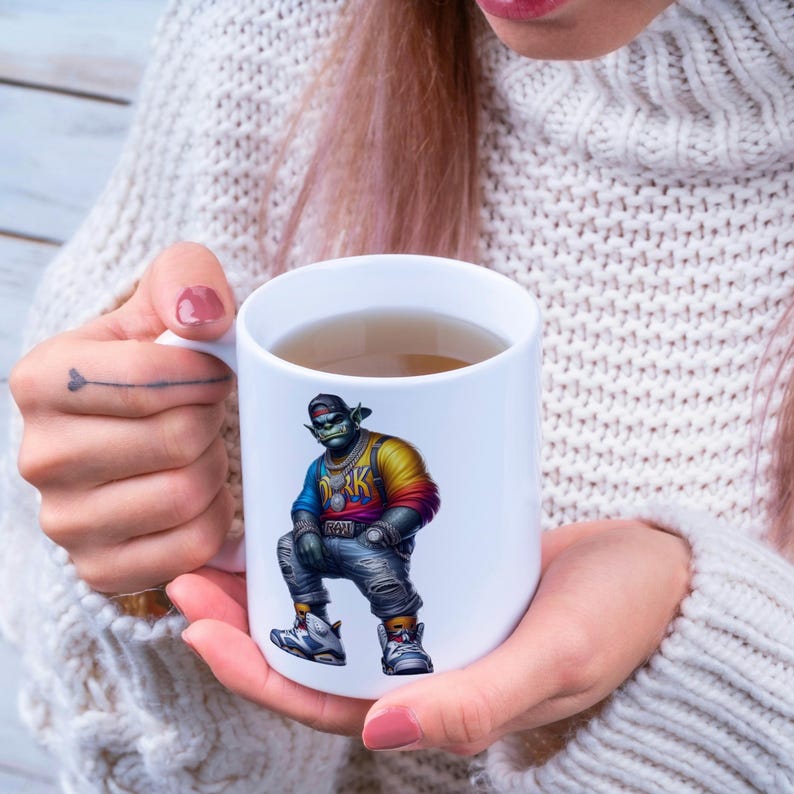 Gangster Orc Urban Orc Urban Trap Designs Wacky Fan Art Instant Digital ...