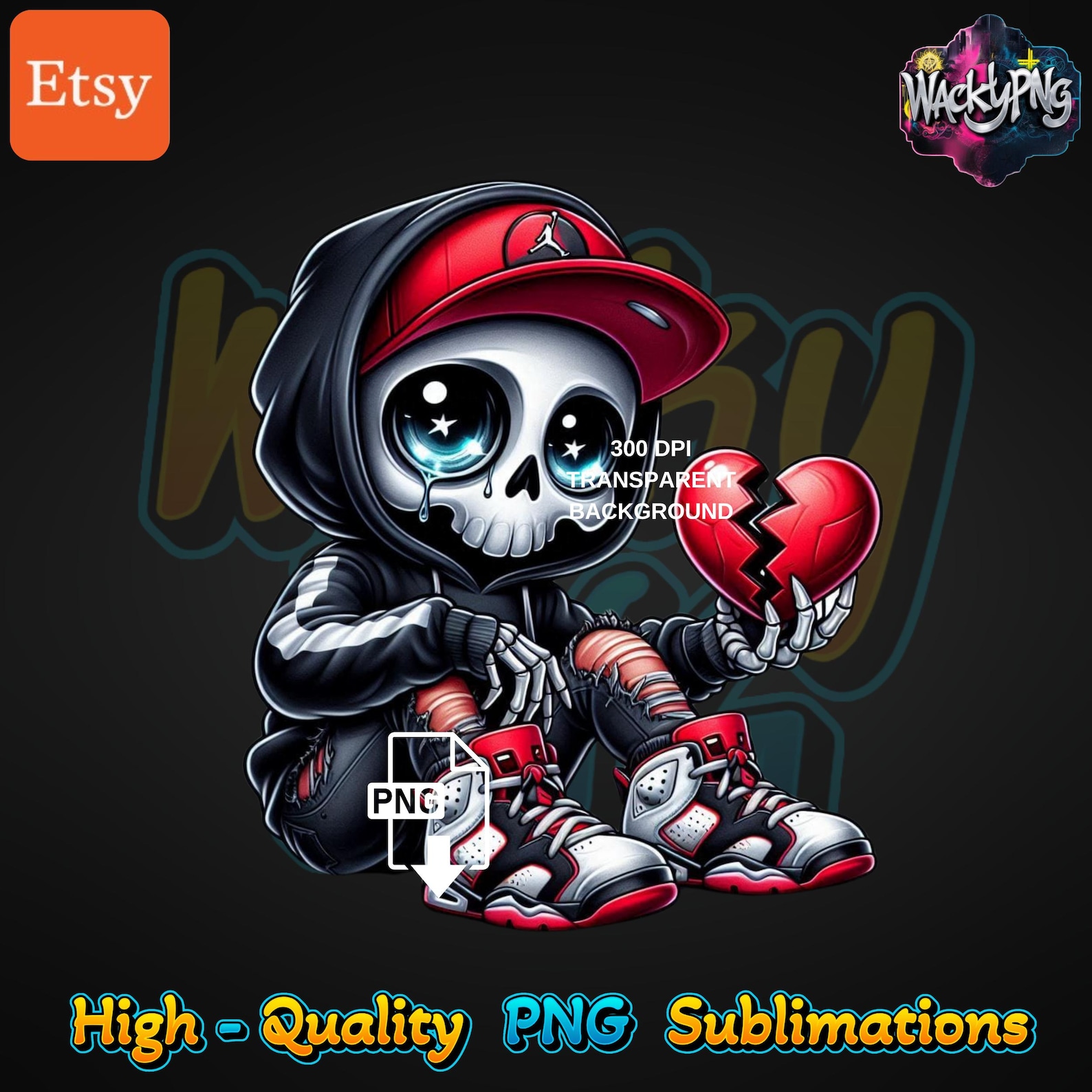 Crying Skeleton PNG: Urban Streetwear Design (digital Download) - Etsy