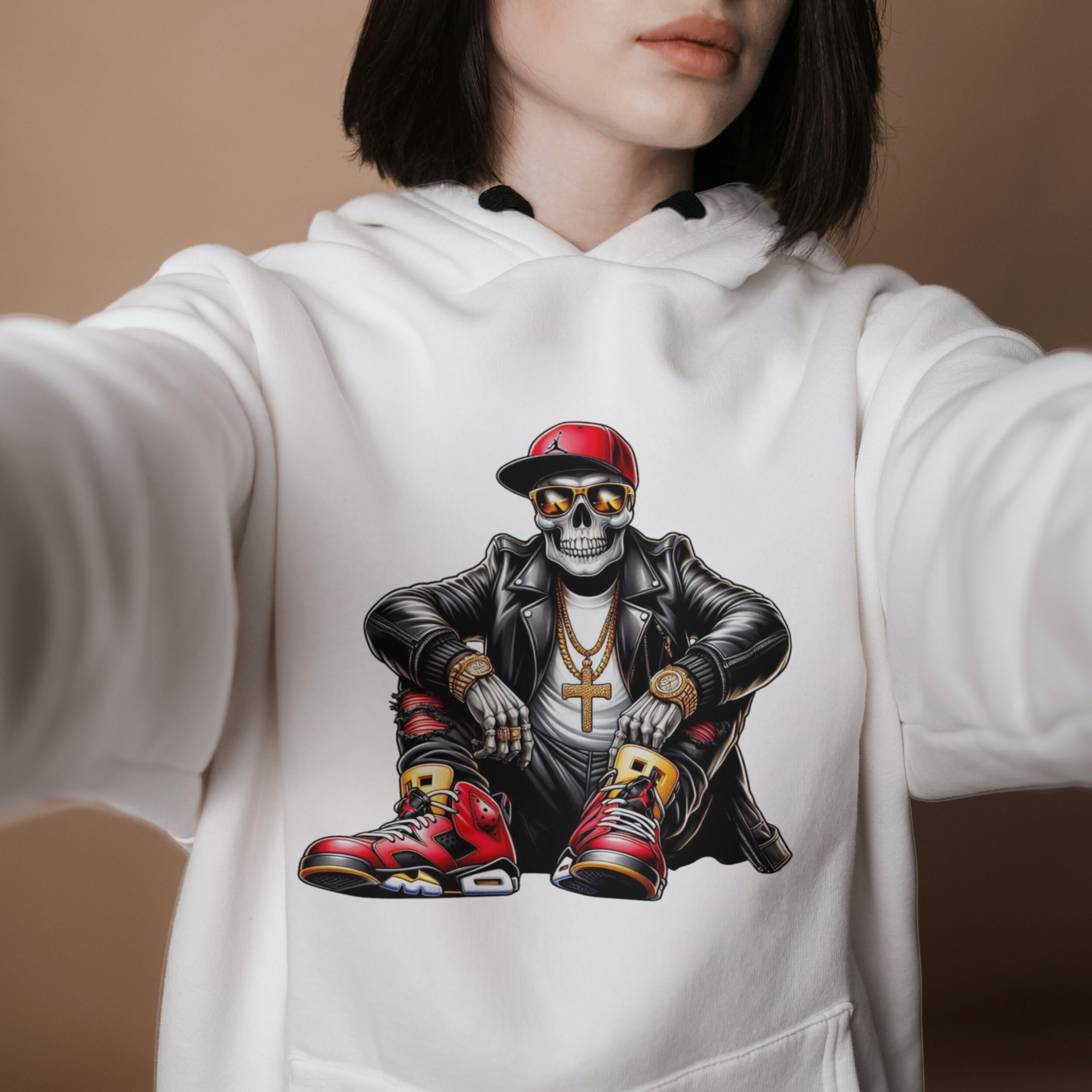 Gangster Skeleton PNG: Urban Streetwear Design (digital Download) - Etsy