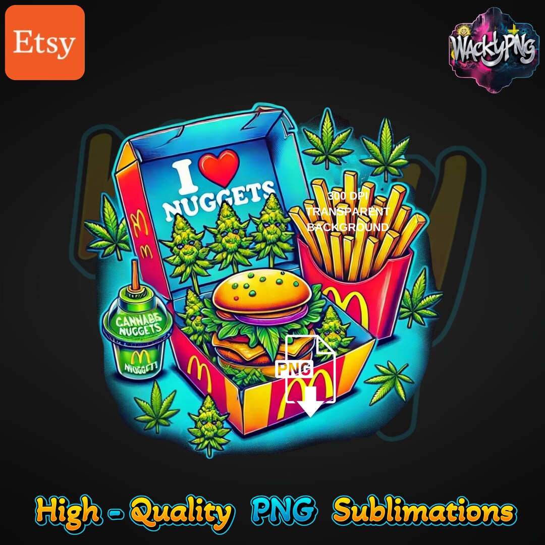 I Love Nuggets Weed PNG - Bold Streetwear Aesthetic Digital Designs for ...
