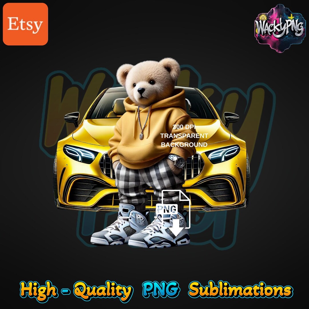 Teddy Bear With Luxury Sports Car | Urban Trap Designs | Wacky Fan Art ...