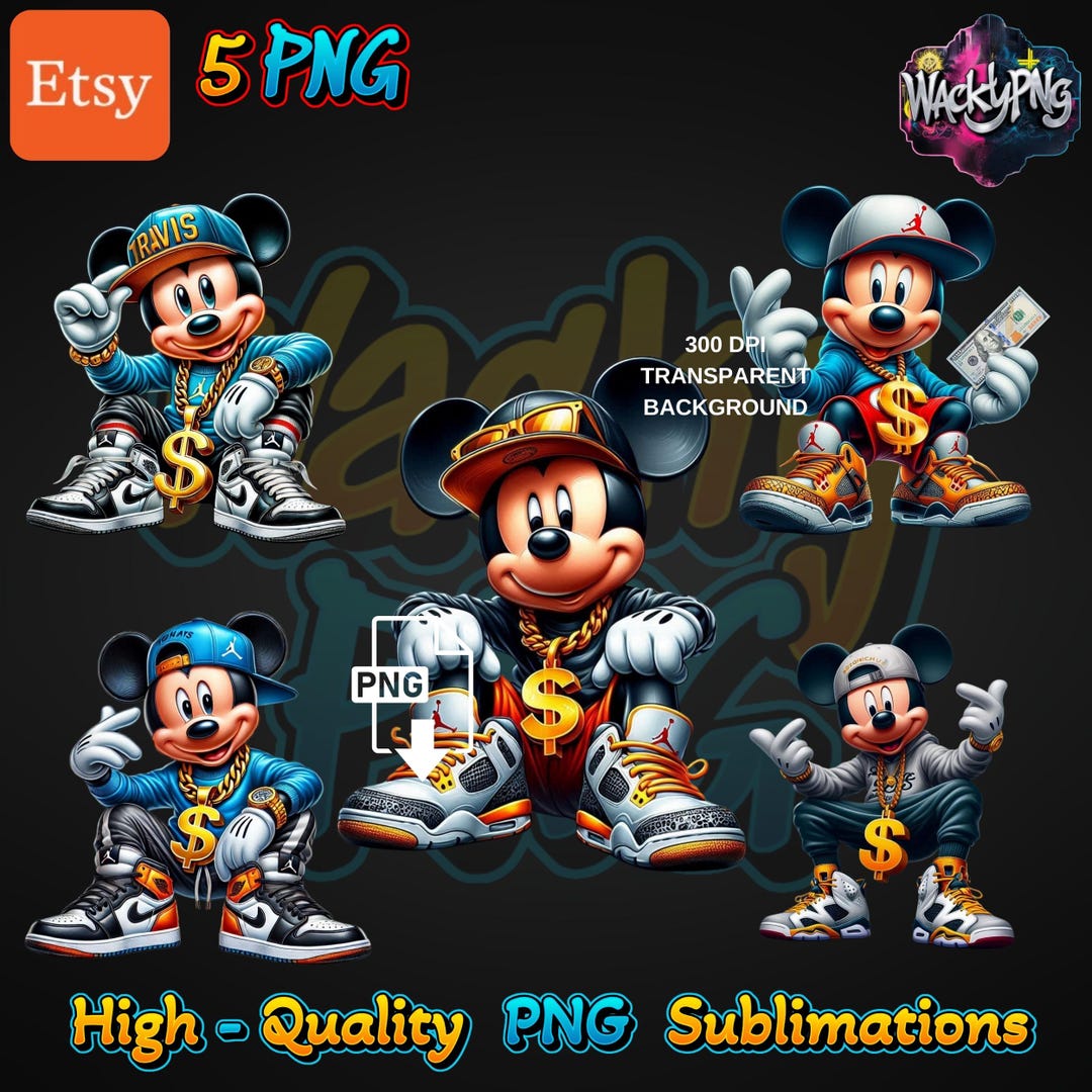 Urban Hip-hop Mickey Mouse, Graffiti Mickey Mouse Pngs | Urban Trap ...