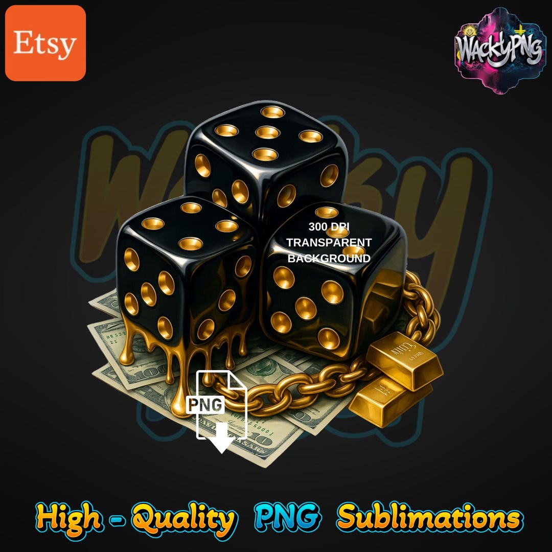 Gangsta Gambling Dice PNG: Urban Trap Casino Design (digital Download ...