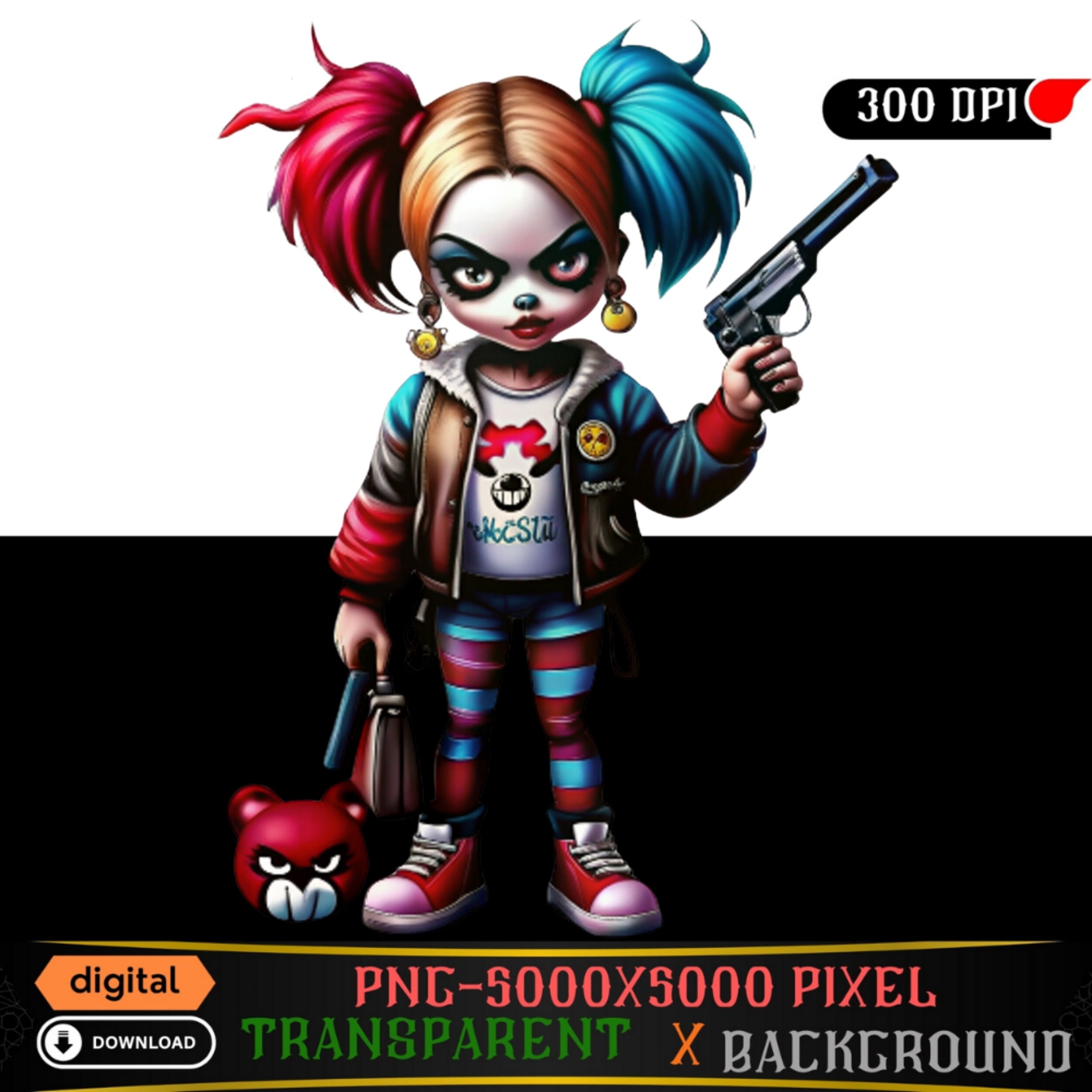 Tiny Harley Png Super Hero Quinn Urban Harley Wacky Fan Art Instant ...