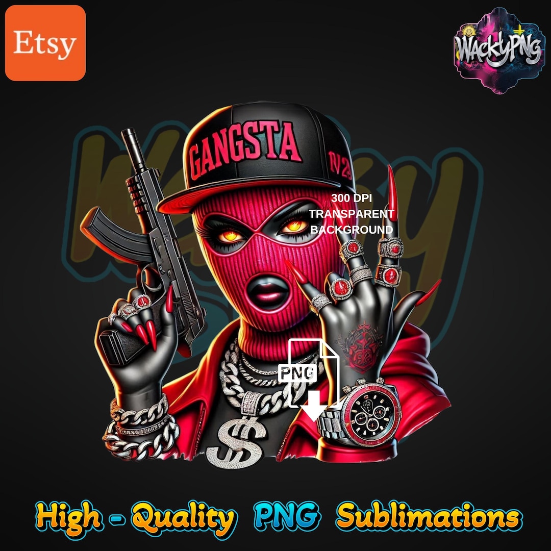 Urban Gangster Ski Mask PNG - Bold Streetwear Aesthetic Digital Designs ...