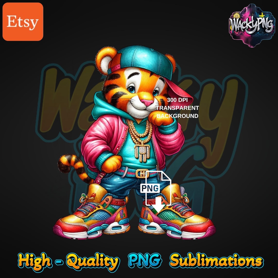 Cute Gangster Tiger | Urban Tiger | Urban Trap Designs | Wacky Fan Art ...
