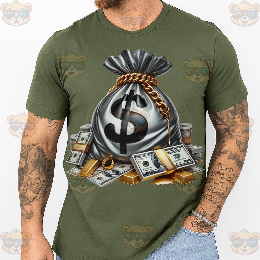 Gangster Money Bag Png | Urban Trap Design | Wacky Fan Art | Instant ...
