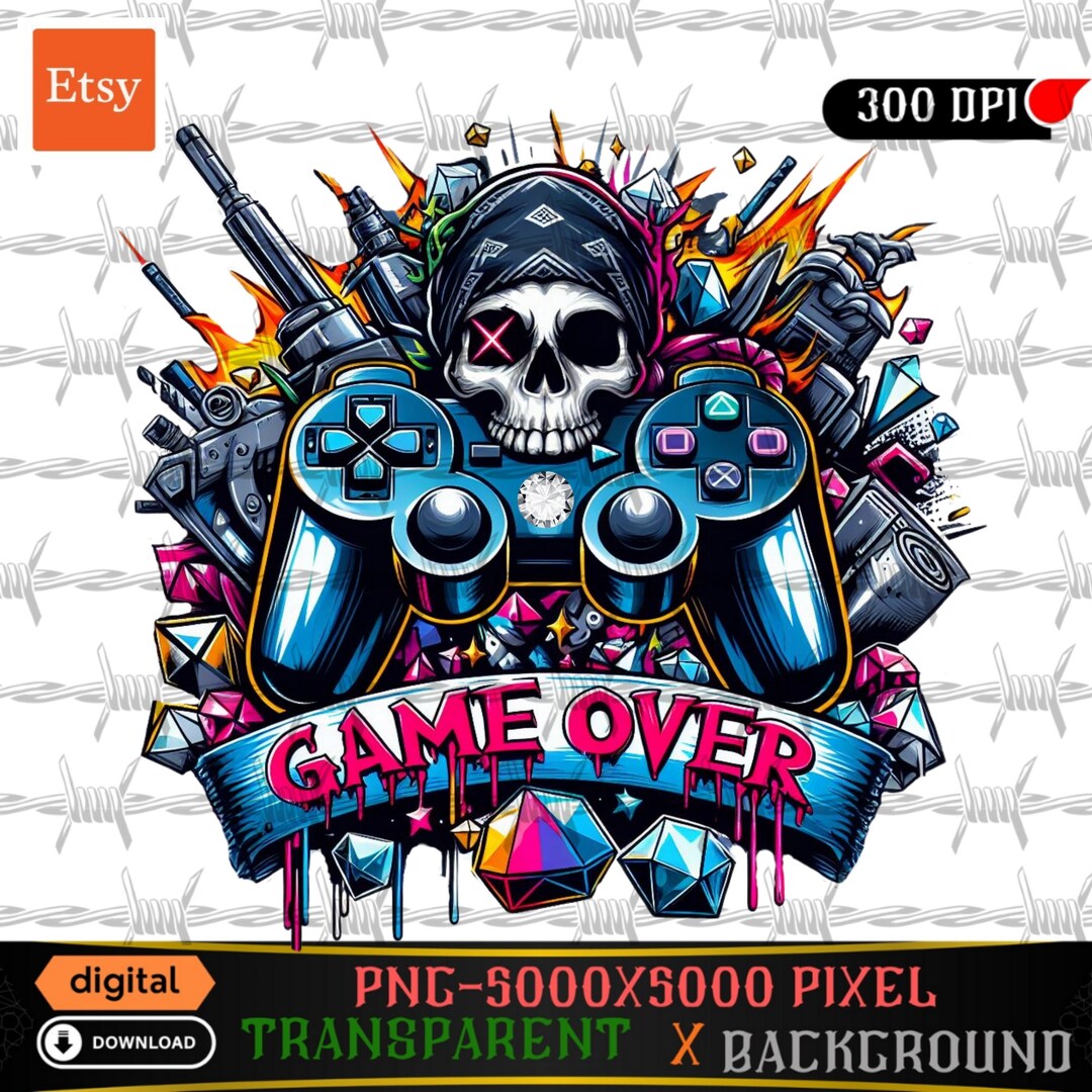 Game Over Designs Gamer Designs Urban Trap Designs Wacky Fan Art ...