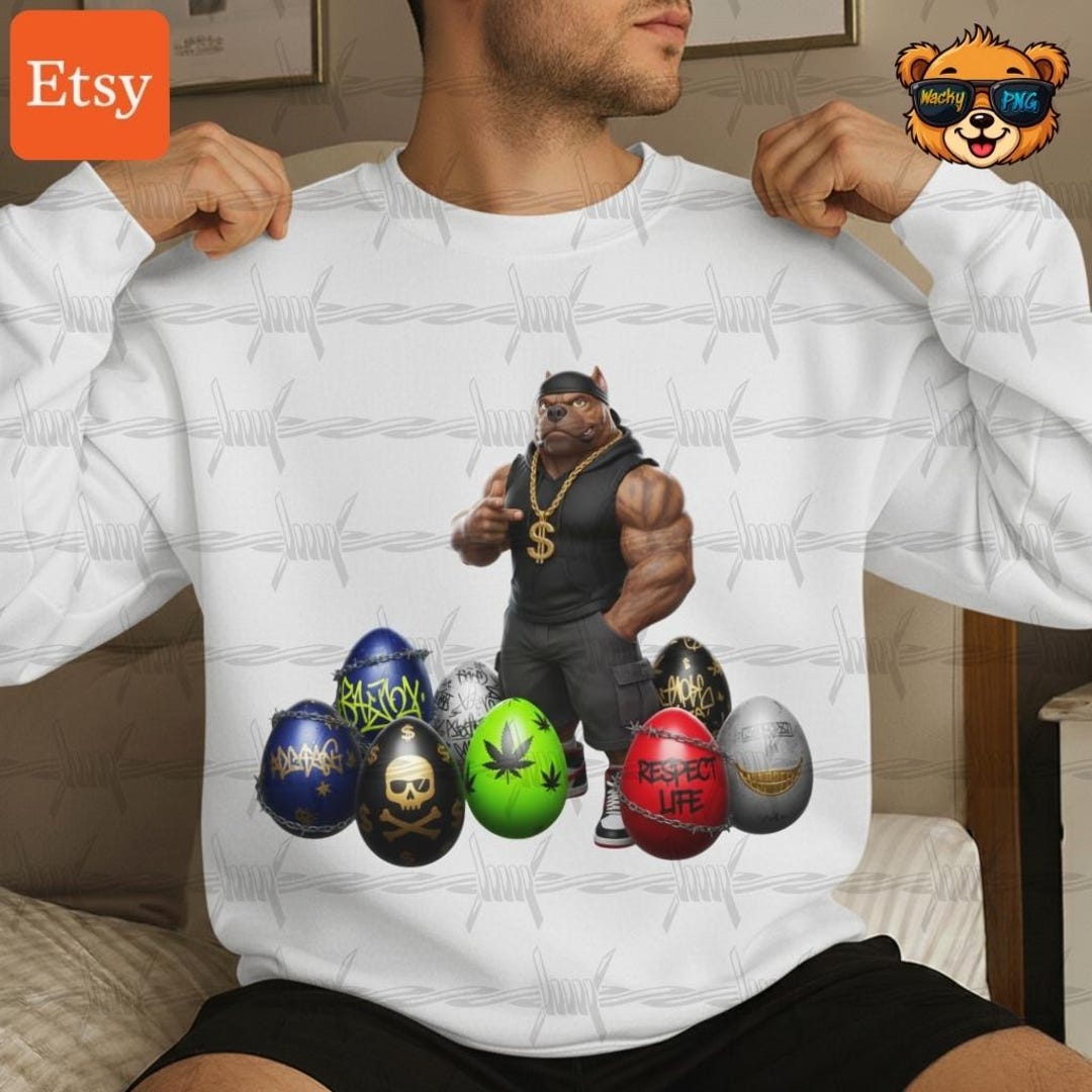 Urban Trap Designs, Gangster Pitbull Easter PNG, Muscle Dog Streetwear ...