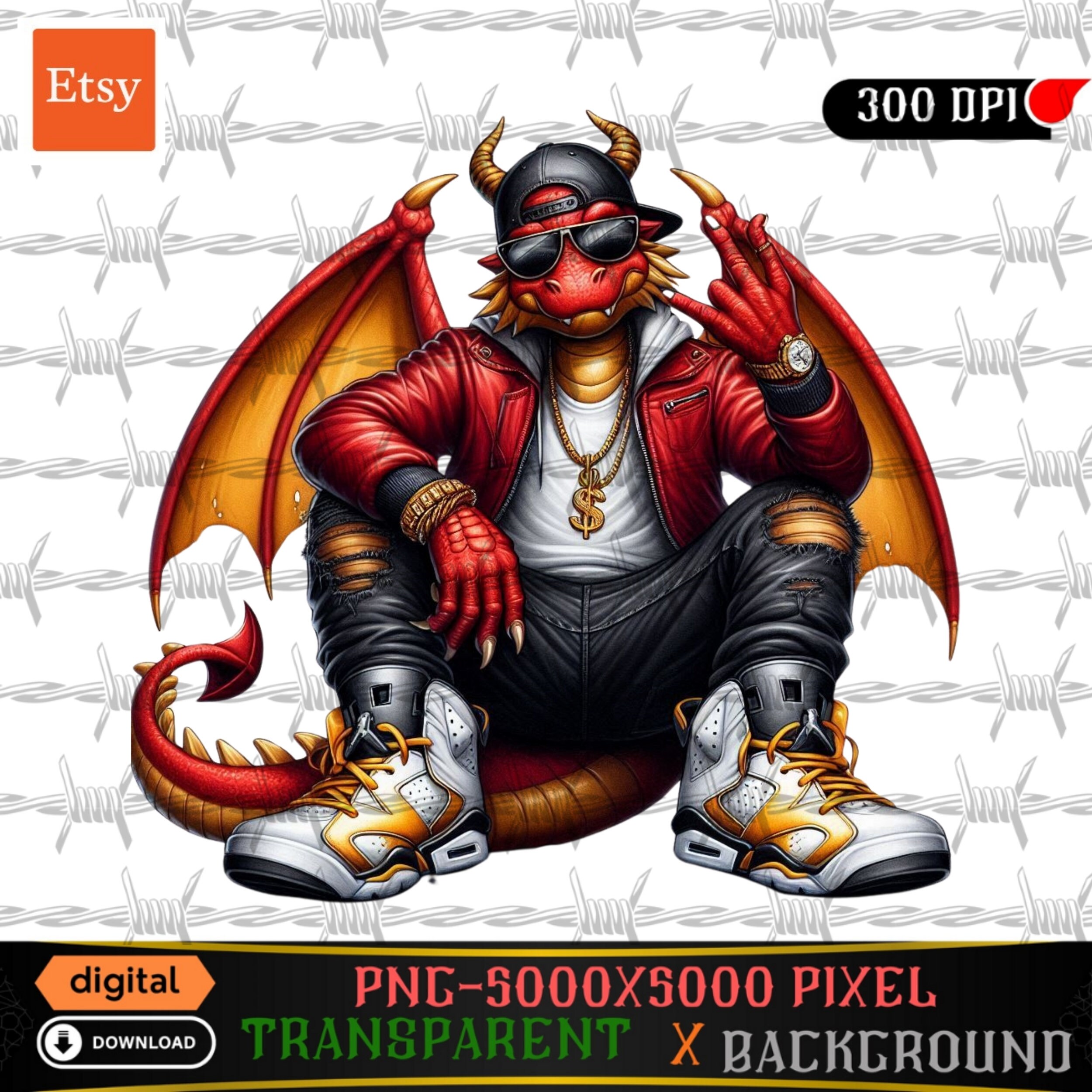 Gangster Dragon Urban Dragon Urban Trap Designs Wacky Fan Art Instant ...