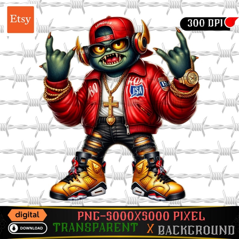 Horror Monster Urban Monster Urban Trap Designs Wacky Fan Art Instant ...