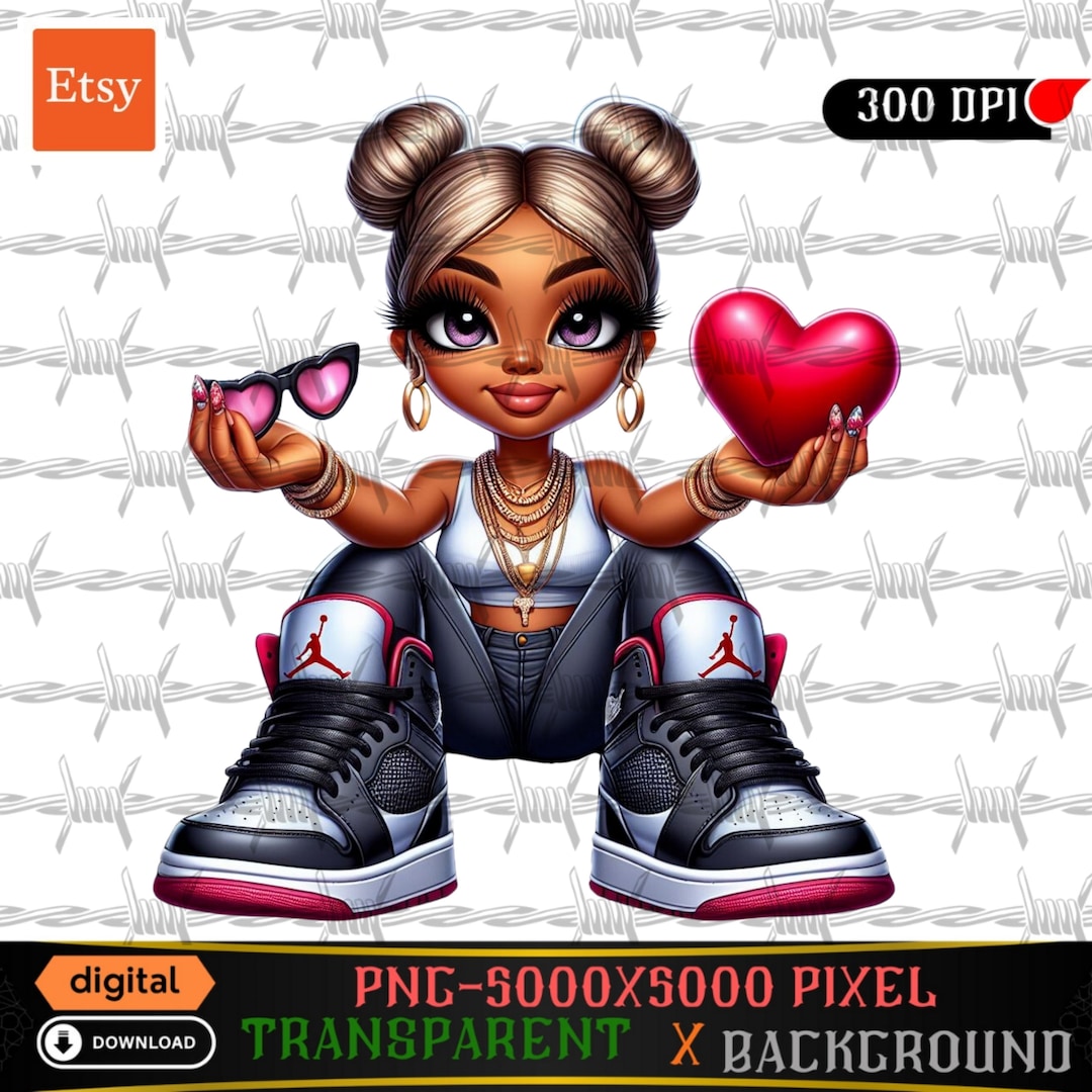 Baddies Girl Urban Lover Girl Urban Trap Designs Wacky Fan Art Instant ...