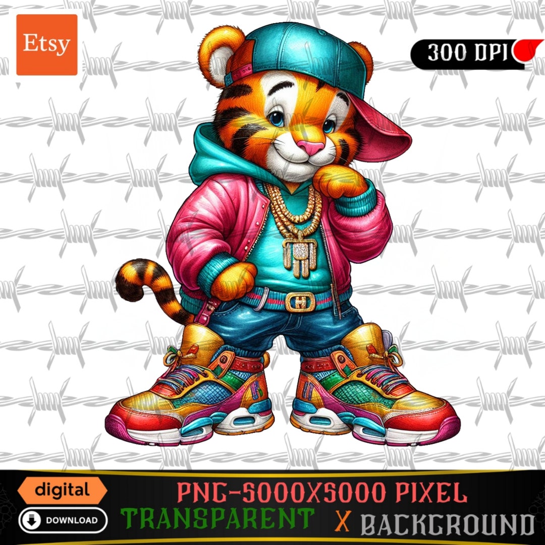 Cute Gangster Tiger Urban Tiger Urban Trap Designs Wacky Fan Art ...