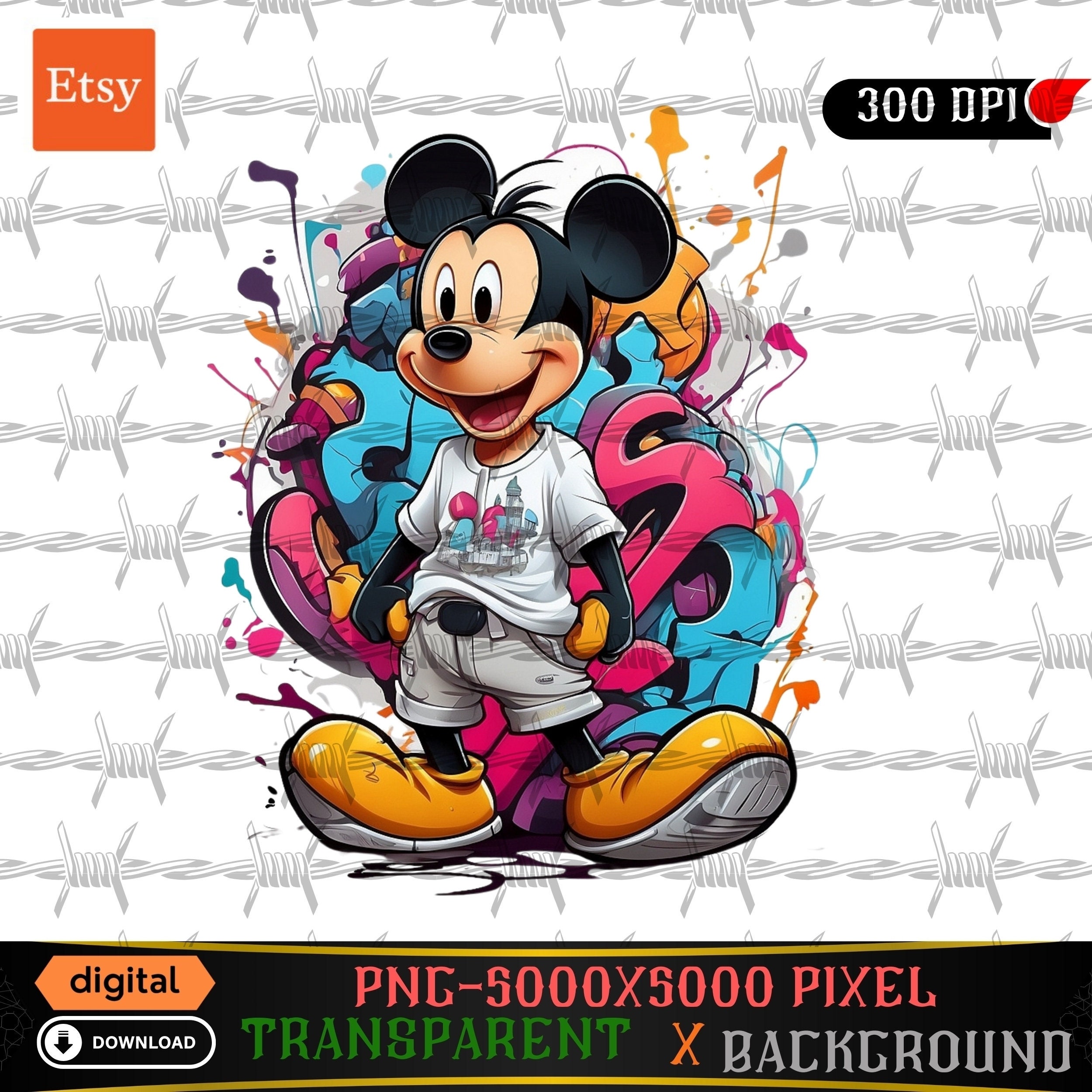 Urban Mickey Mouse Trap Designs Fantasy Fan Art İnstant Download Urban ...