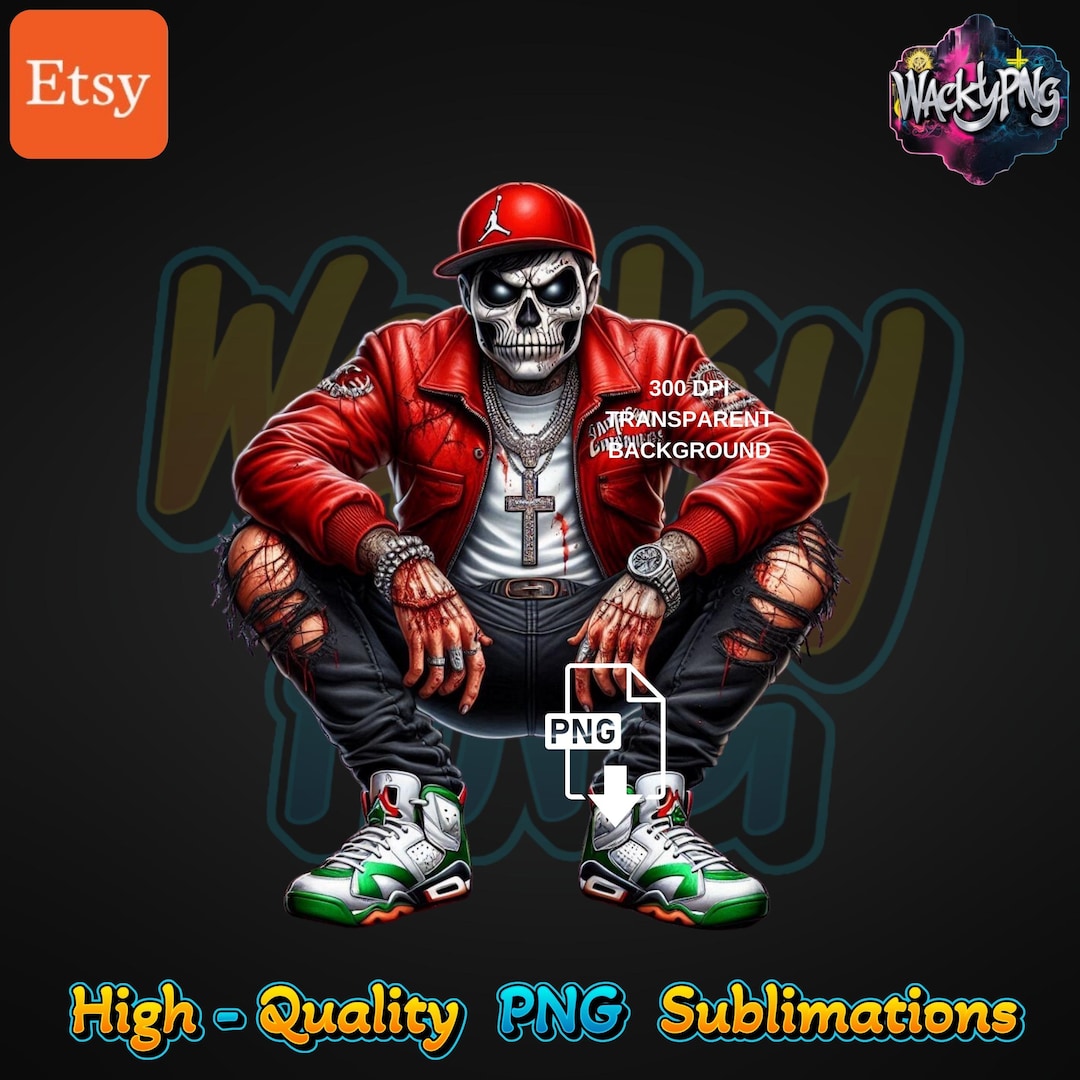 Gangster Skeleton PNG: Urban Trap Art (digital Download) - Etsy