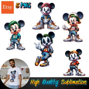 Joker Mickey Mouse PNG Bold Streetwear Aesthetic Digital Designs for ...
