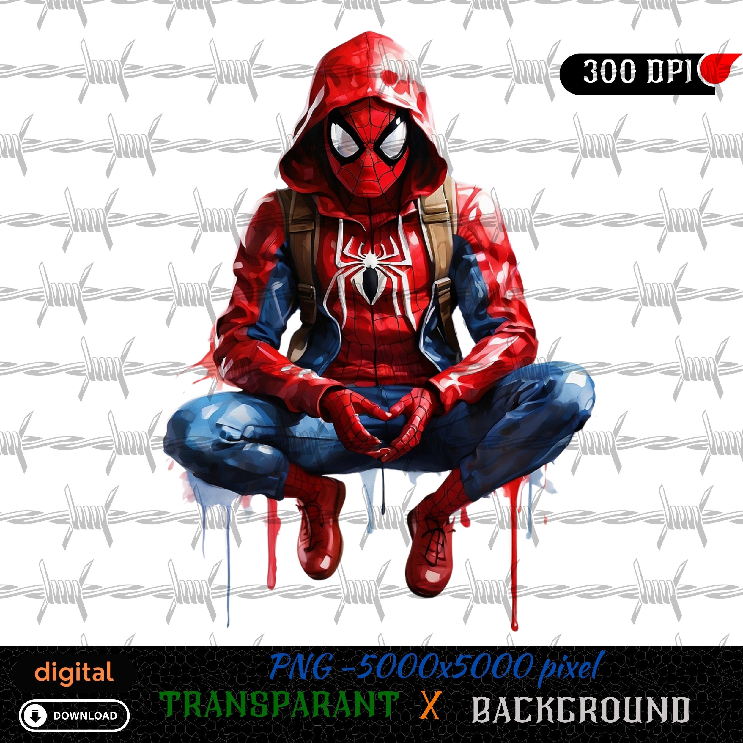 Spiderman Design, Splash Hooded Spider, Urban Hooded Spiderman, Splash ...