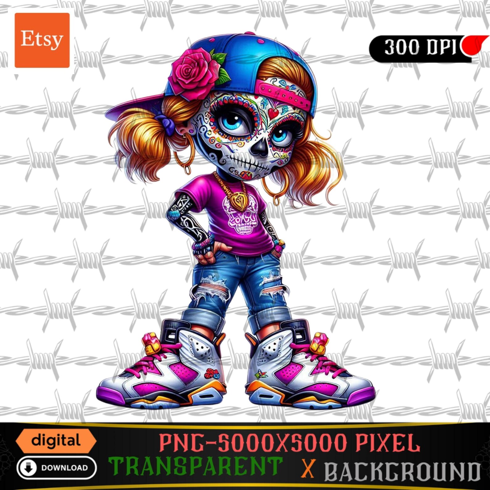 Grumpy Skeleton Grumpy Girl Urban Trap Designs Fantasy Fan Art Instant ...