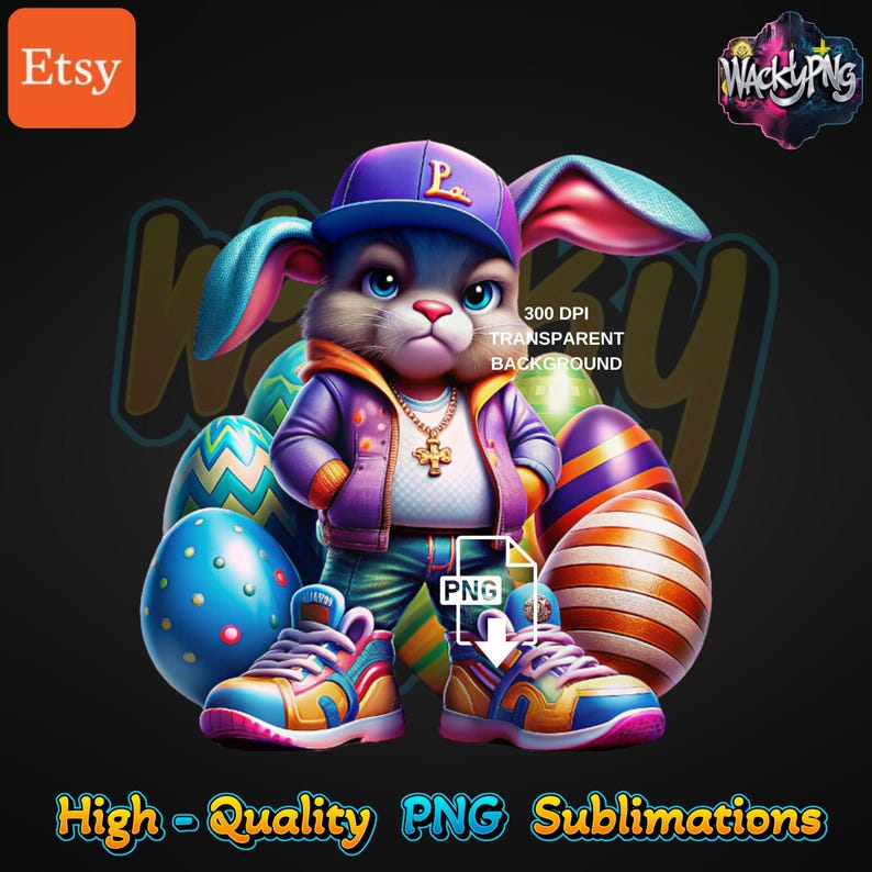 Gangster Easter Bunny | Urban Trap Designs | Wacky Fan Art | Instant ...
