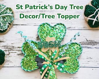 Mini Shamrock Tree Topper St Patrick's Day Decorating - Etsy