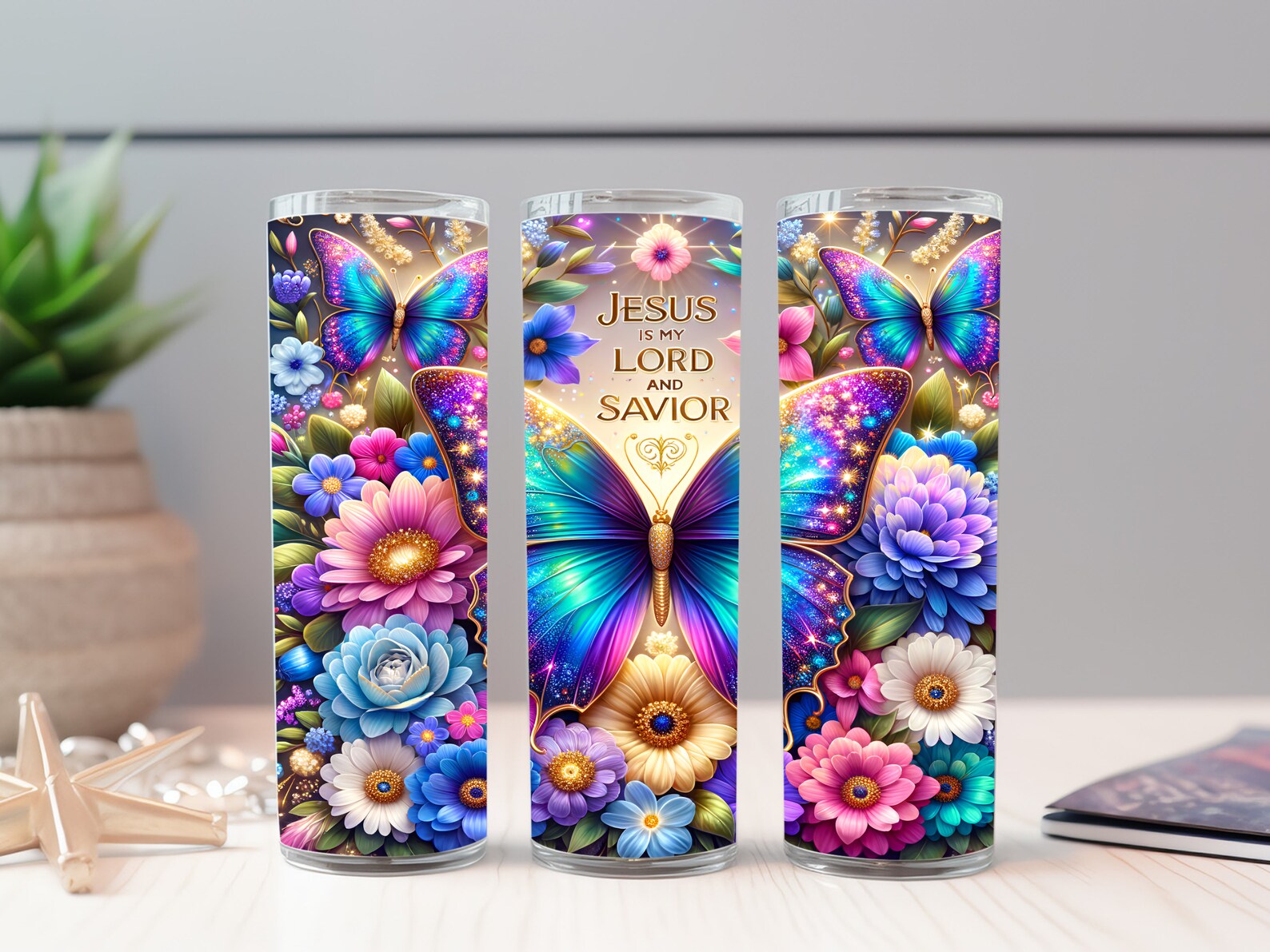 Jesus is My Load and Savior 20oz Skinny Tumbler Wrap, Christian Tumbler ...