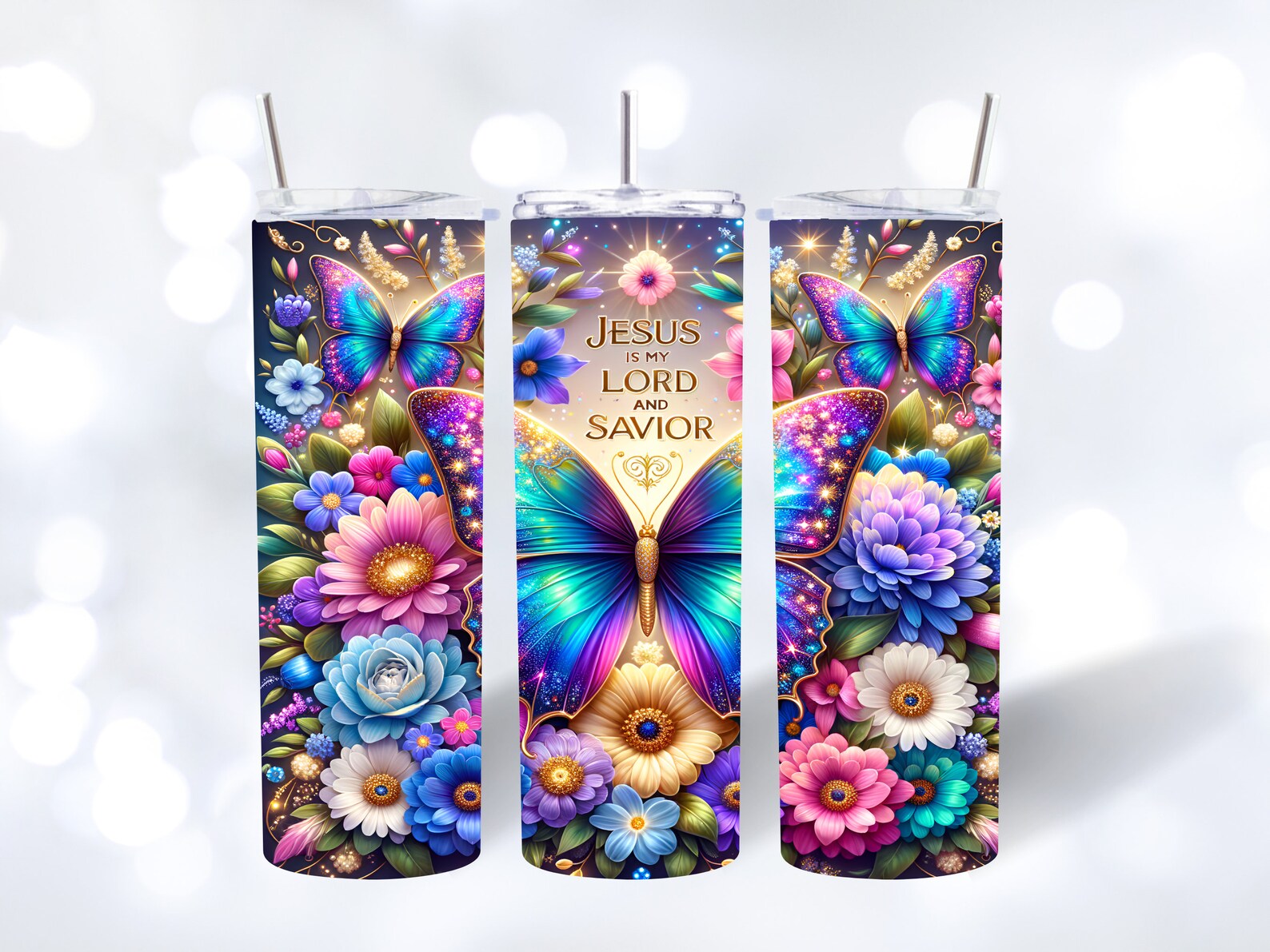 Jesus is My Load and Savior 20oz Skinny Tumbler Wrap, Christian Tumbler ...