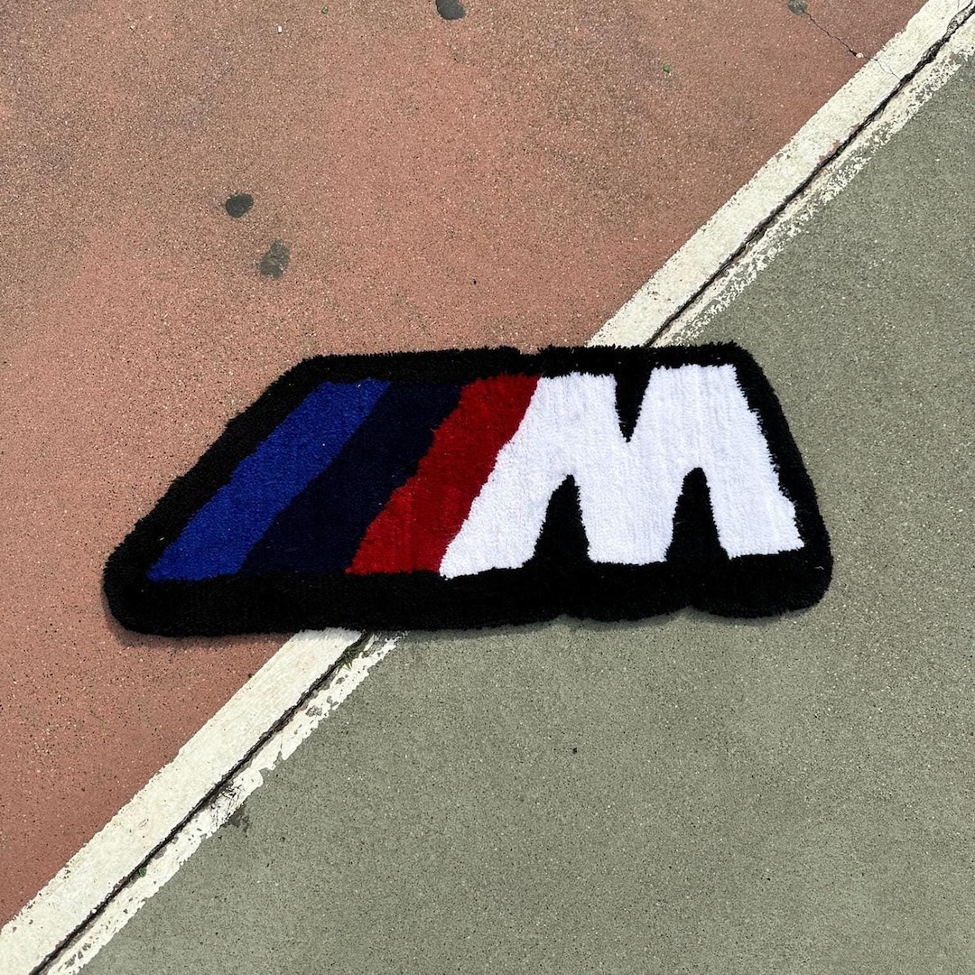 BMW M Sport Logo Tufting Rug Handmade Rug Tufted BMW M Sports Logo Rug ...