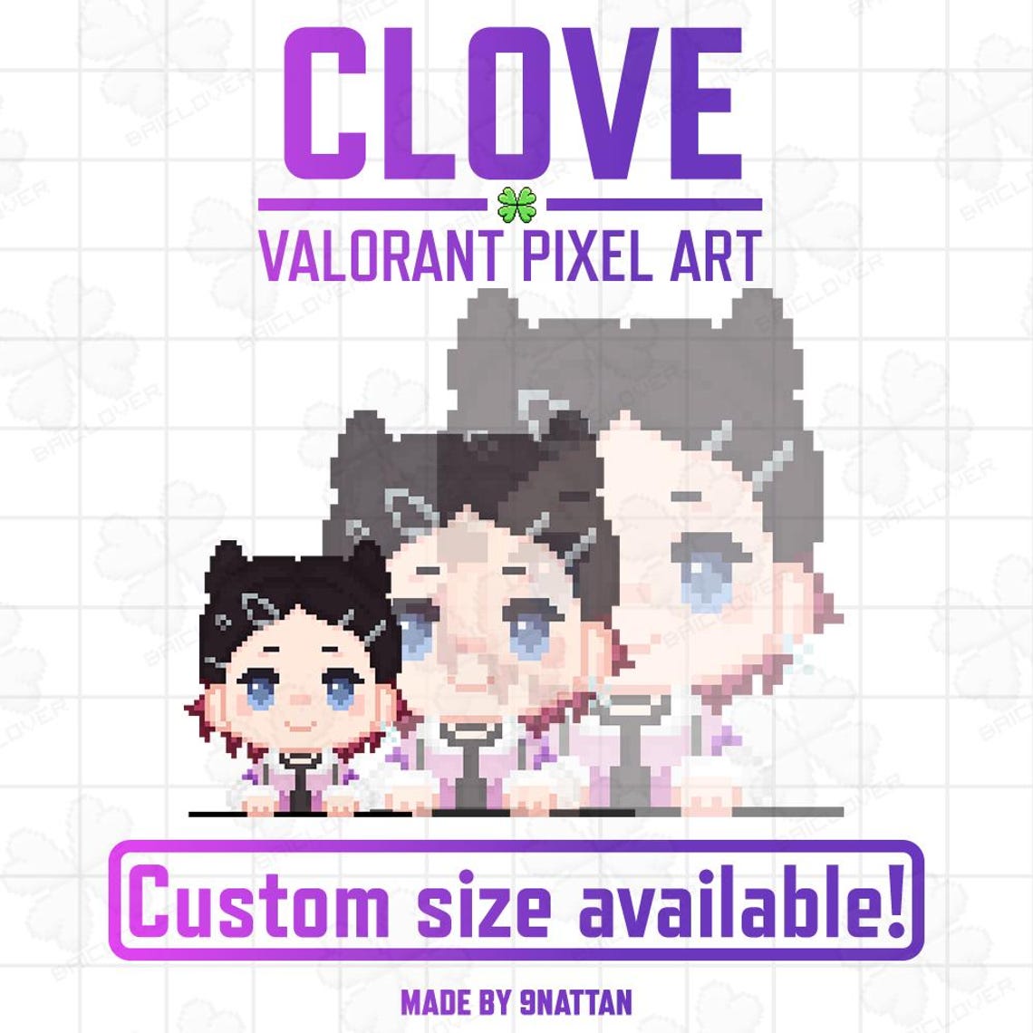 Valorant Agent Clove - Pixel Art Chibi | Digital Download Sticker ...
