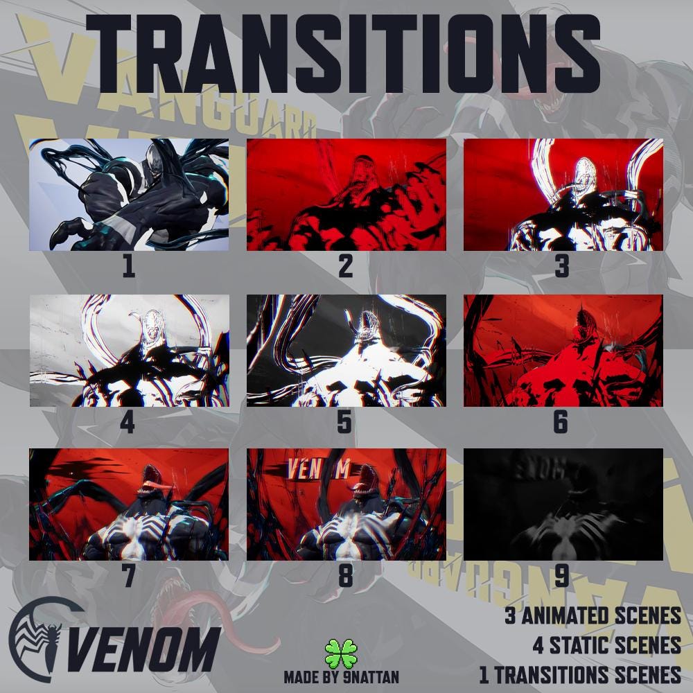 Venom Marvel Rivals Animated Screen Overlays | Twitch,kick,youtube ...