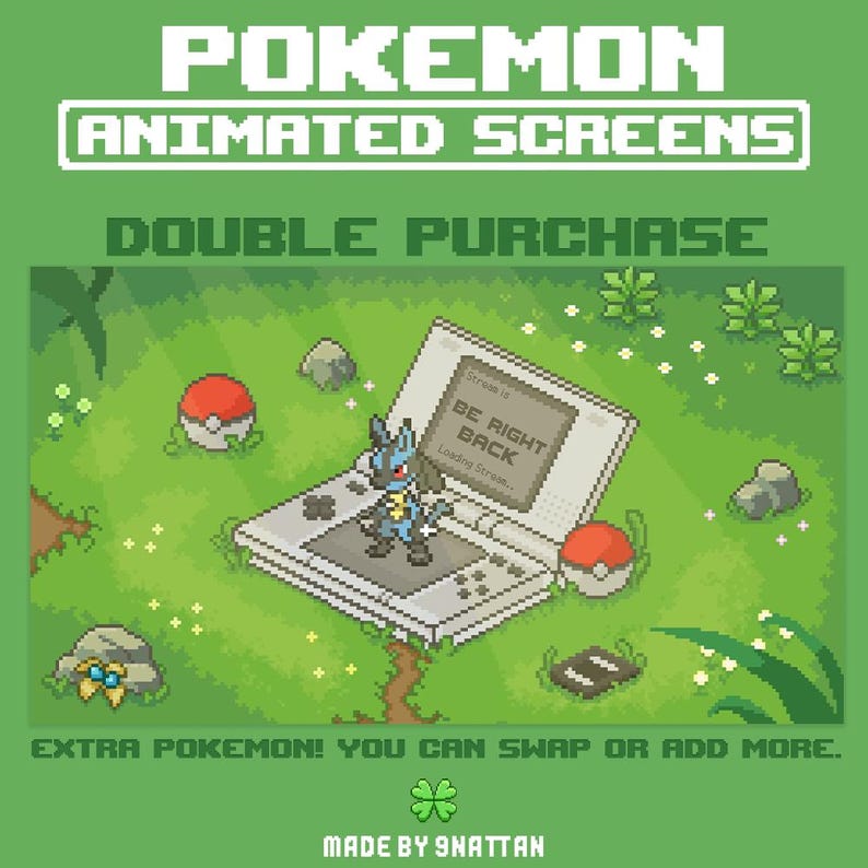 Pokemon Animated Screens Stream Overlay Nintendo DS | Twitch, Kick ...