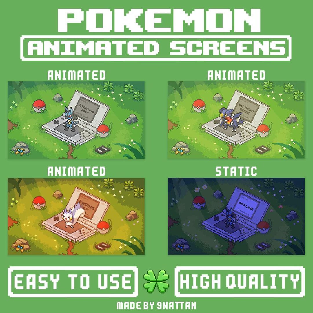 Pokemon Animated Screens Stream Overlay Nintendo DS | Twitch, Kick ...