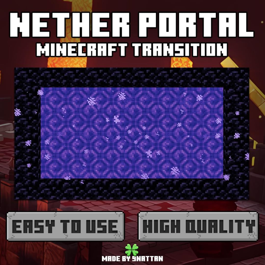 Nether Portal - Minecraft Transition | Animated Overlay | Youtube ...