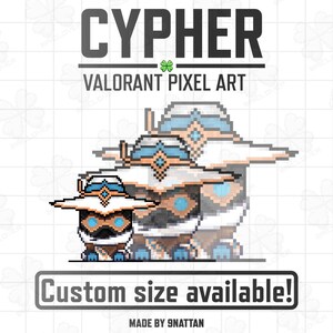 Cypher Pixel Art Chibi Sticker: Valorant Gamer Gift (digital Download ...