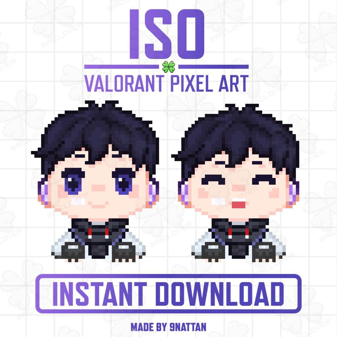 Valorant Iso Pixel Art Chibi PNGTUBER (digital Download) - Etsy